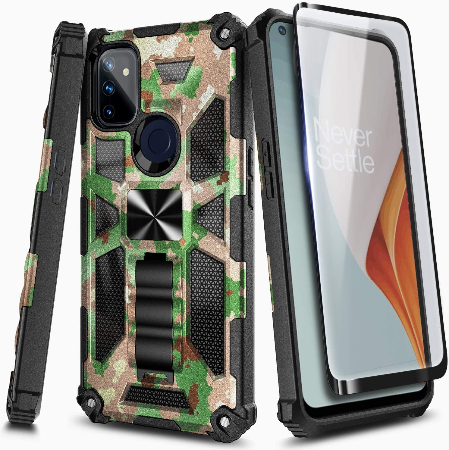 OnePlus Nord N100 Case with Tempered Glass Screen Protector (Full ...