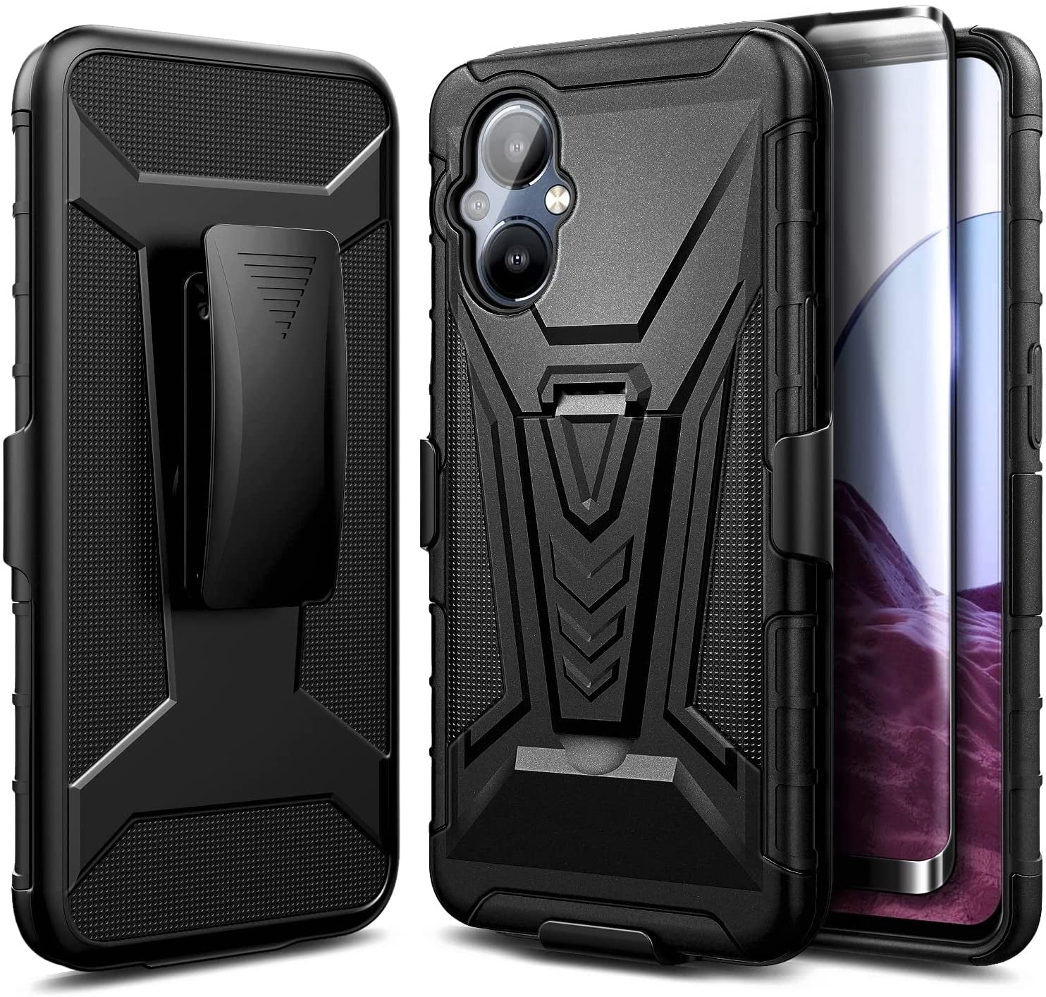 OnePlus Nord N20 5G Phone Case with Tempered Glass Screen Protector ...