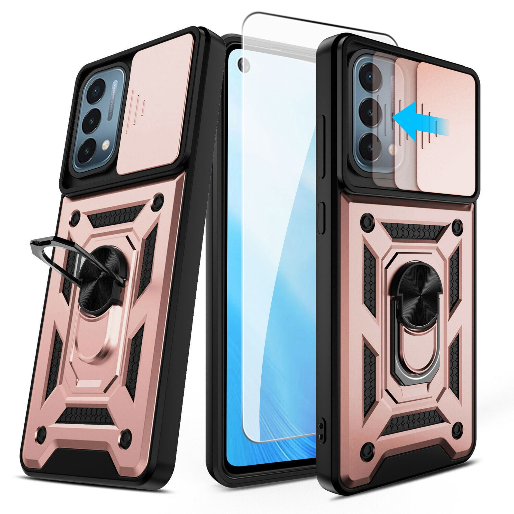 OnePlus Nord N200 5G Case with Tempered Glass Screen Protector, Dteck ...