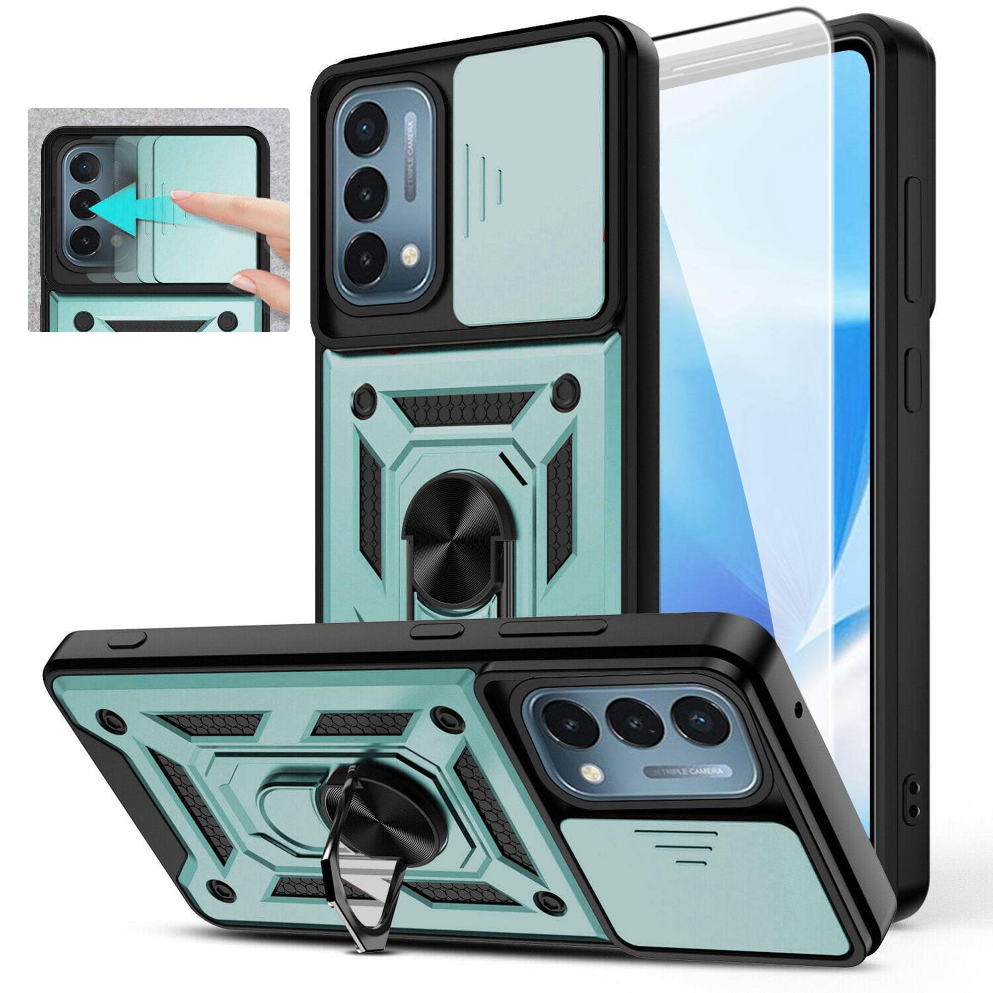 OnePlus Nord N200 5G Case with Tempered Glass Screen Protector, Dteck ...