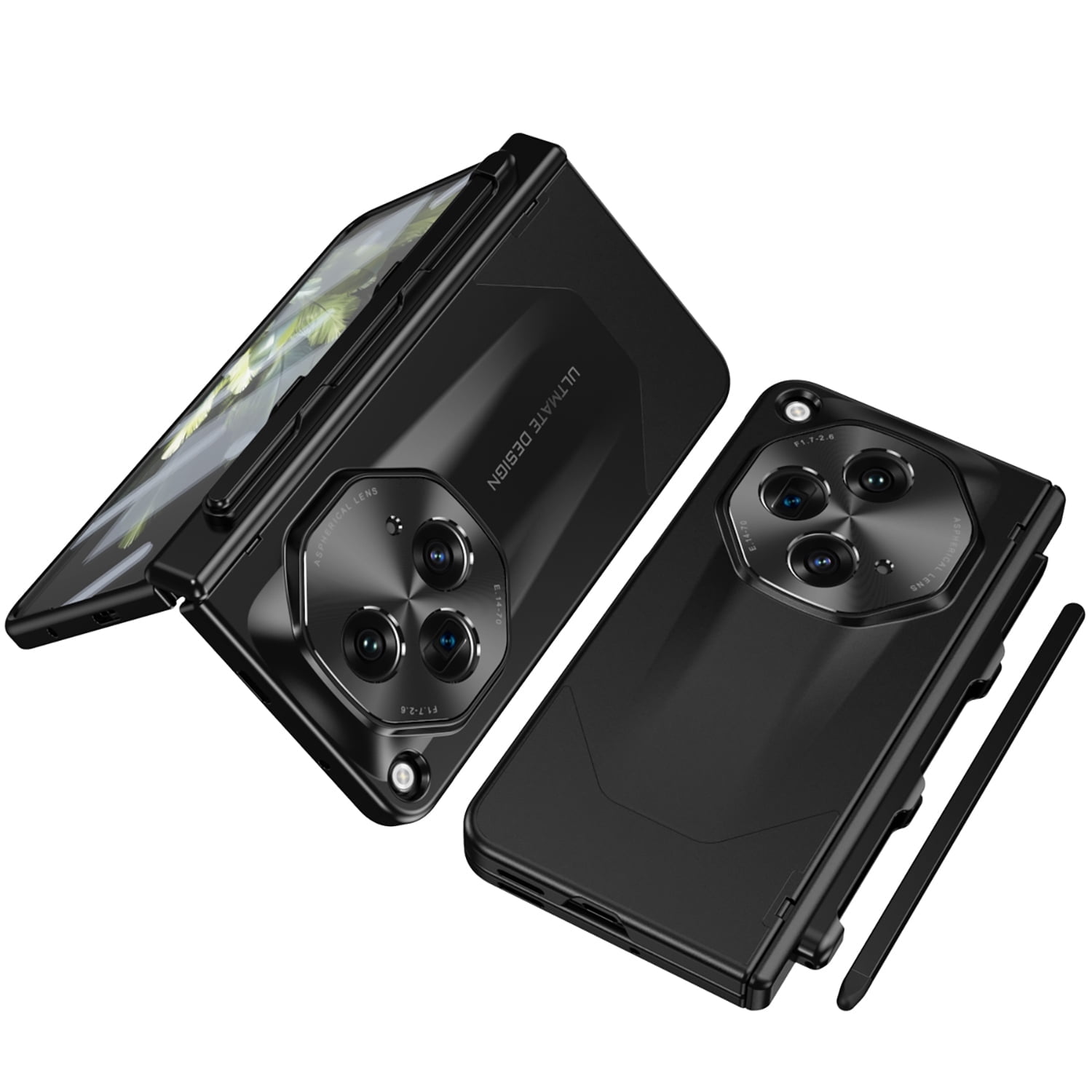 for OnePlus Open Case with Front Screen Protector Pencil Holder ...