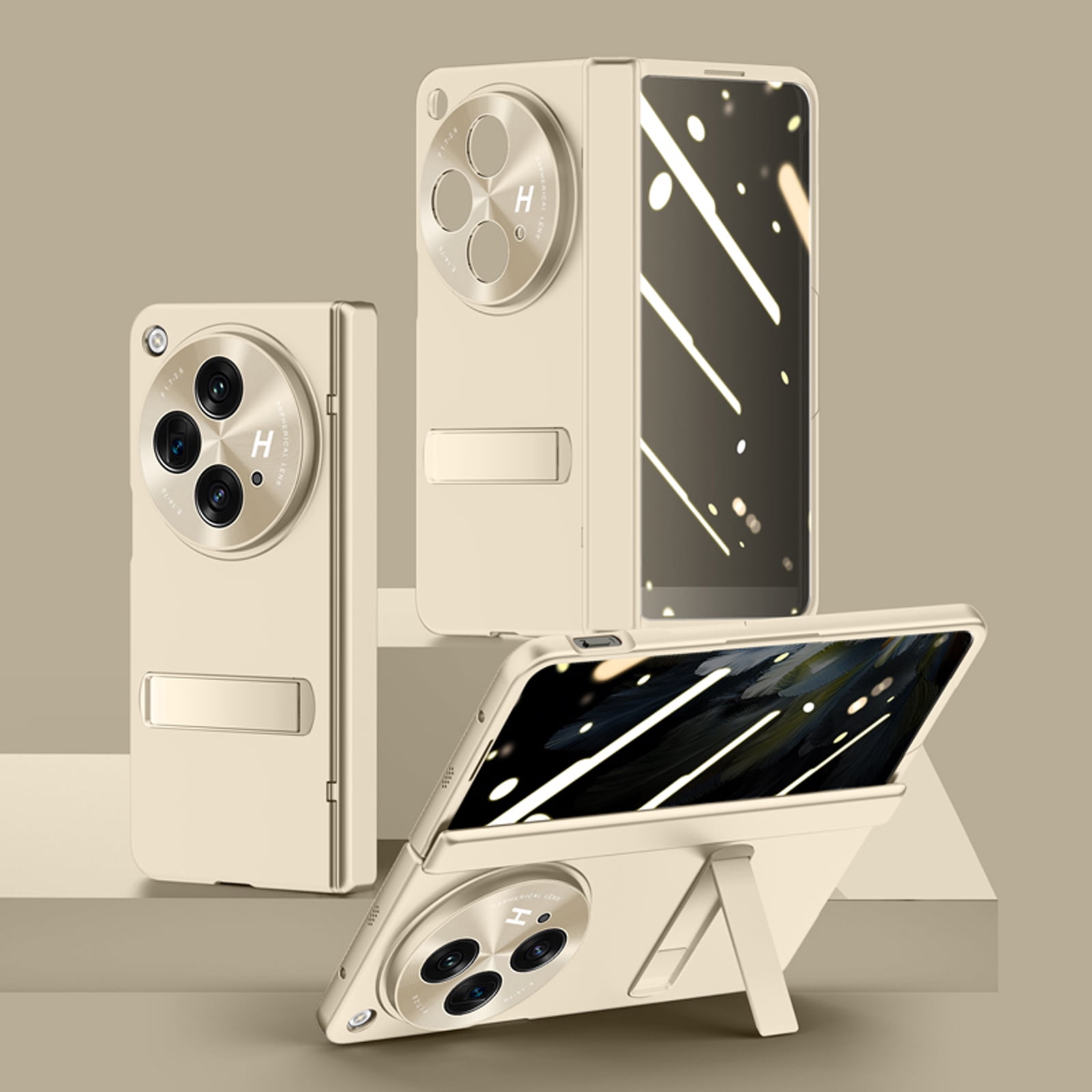 for OnePlus Open Case, Hinge Protection with Kickstand & Full ...