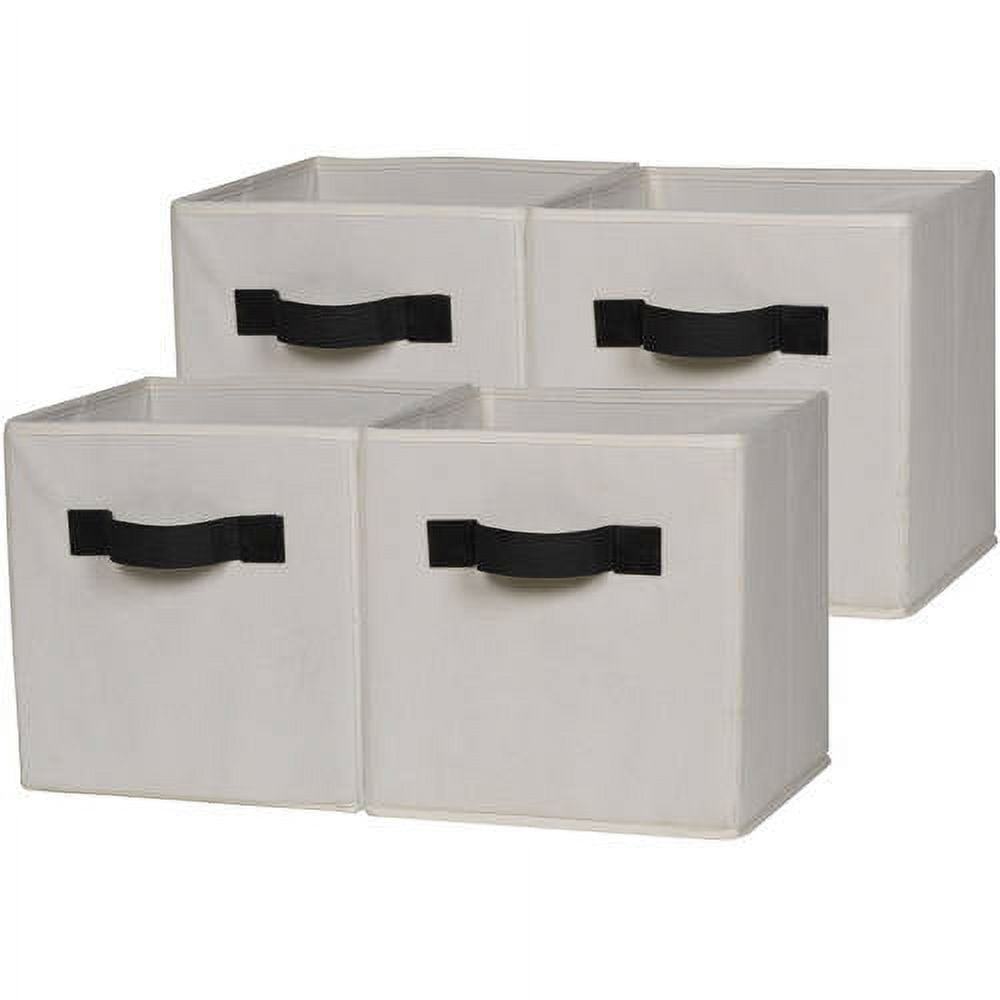 OneSpace 50-CB4P08 Foldable Cloth Storage Cube Set, 4 Pack, Beige ...