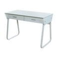 OneSpace Ultramodern Glass Computer Desk with Drawers, White - Walmart.com
