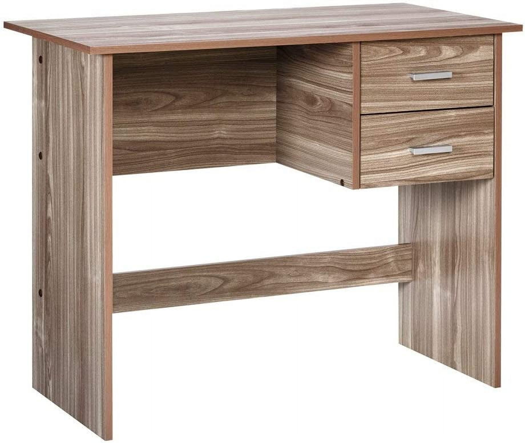 OneSpace Adina 2 Drawers Writing Desk, Walnut - Walmart.com