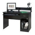 OneSpace 50-LD0101 Essential Computer Desk with Hutch and Keyboard Tray ...