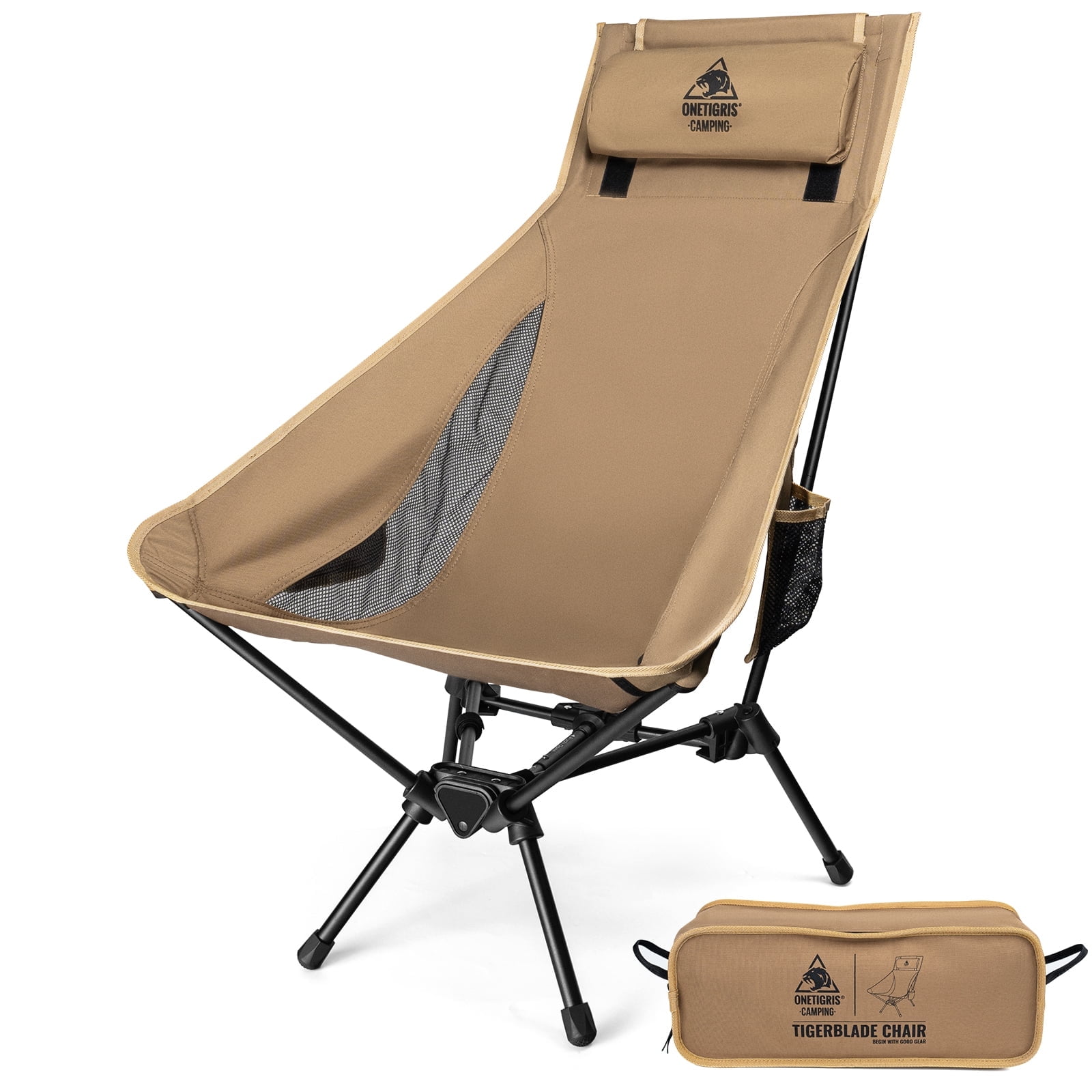 OneTigris Tigerblade High Back Camping Chair with Pillow Design ...