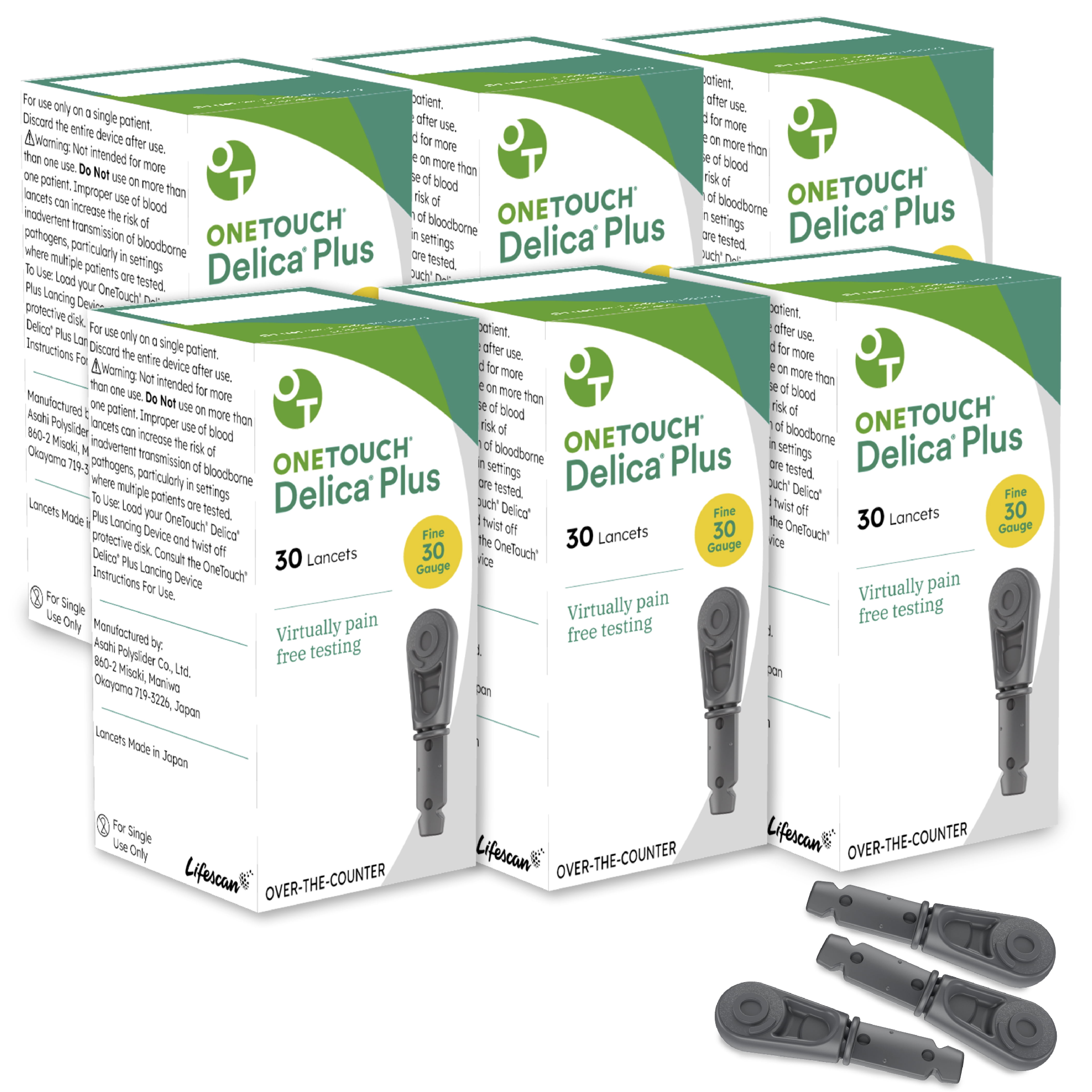 OneTouch Delica Plus Lancets for Diabetes Testing - Fine 30 Gauge ...