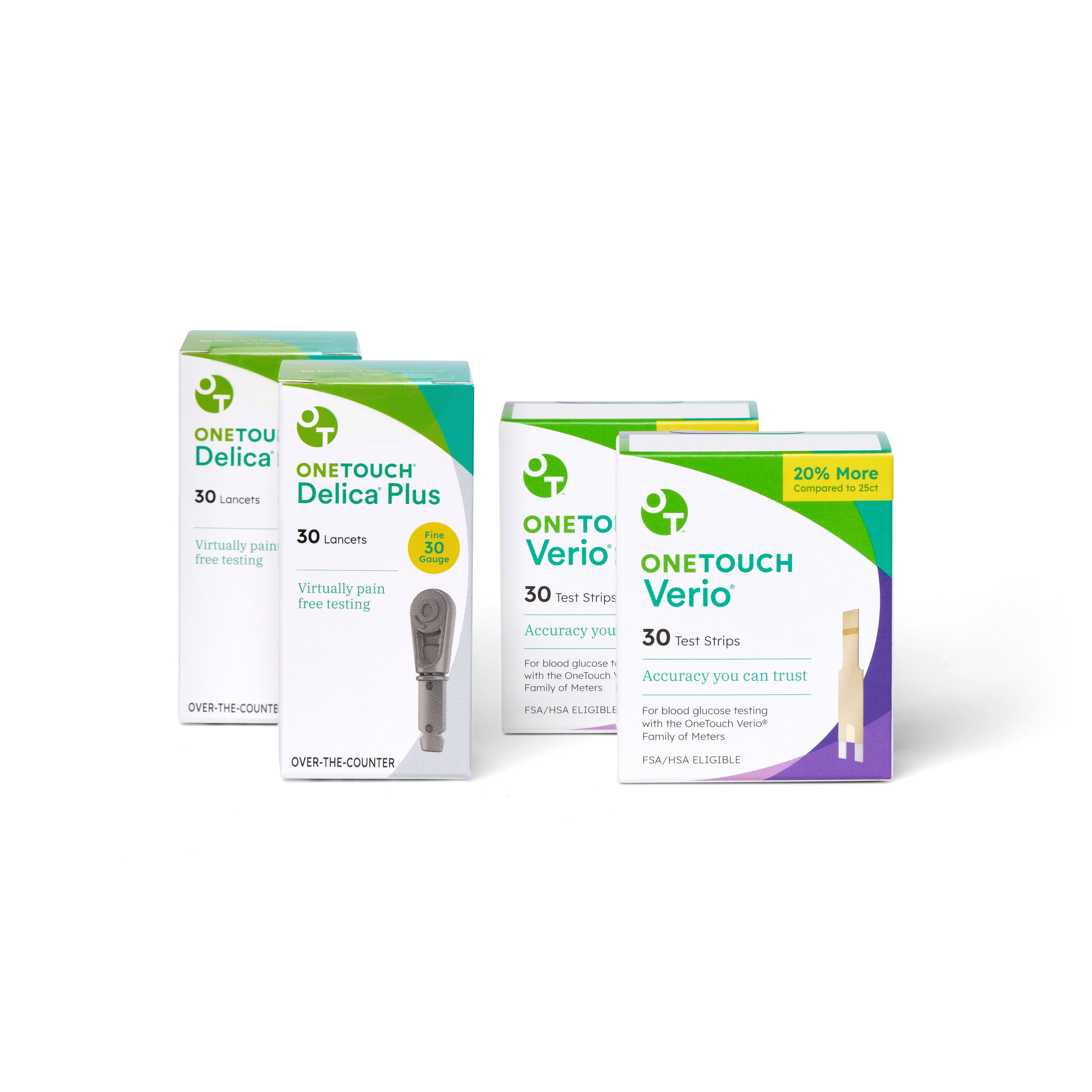 OneTouch Delica Plus Lancets & OneTouch Verio Test Strips Bundle - Fine ...