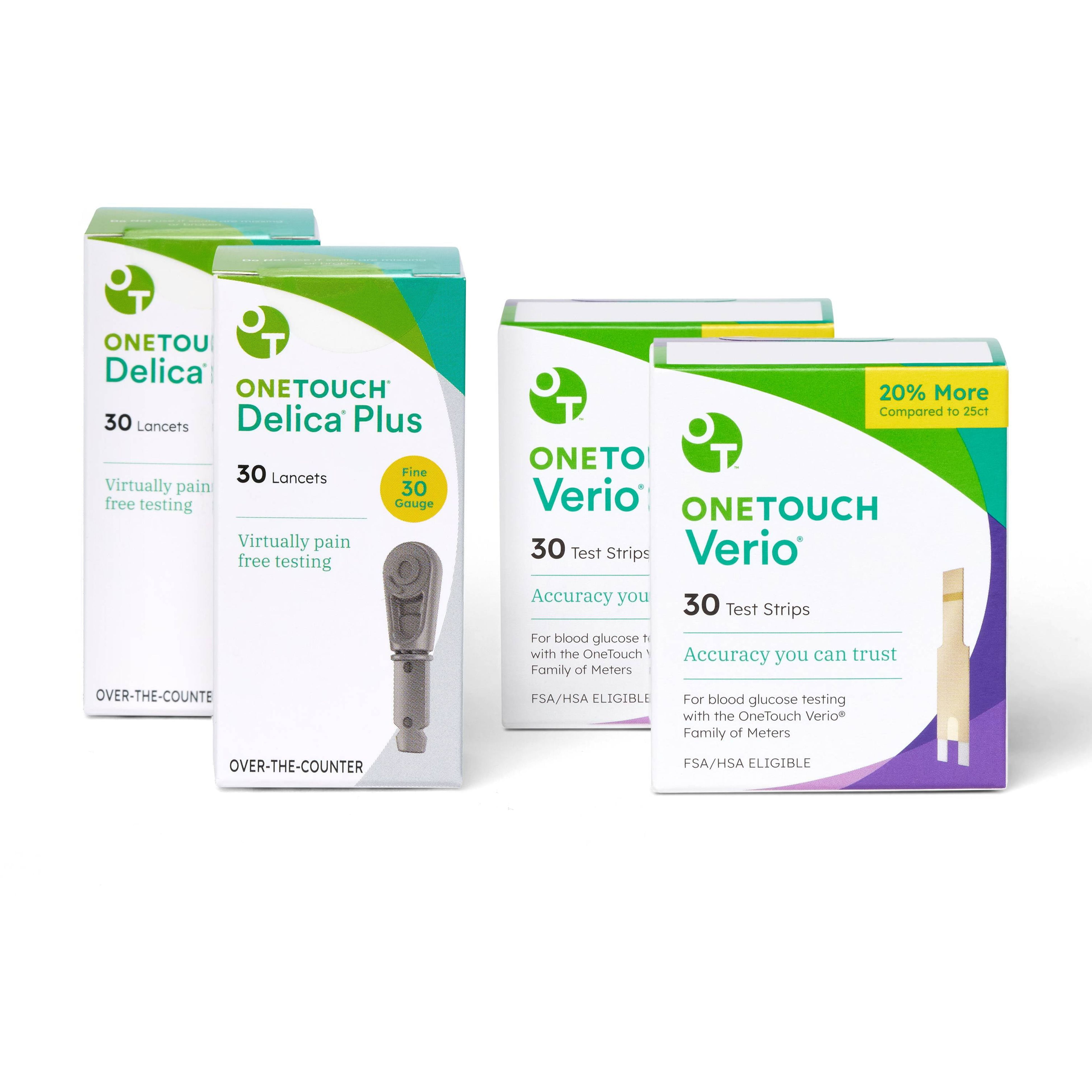 Free Shipping! OneTouch Delica Plus Lancets and OneTouch Verio Test ...