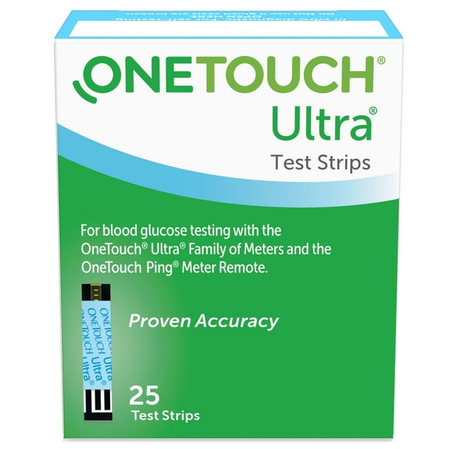 OneTouch Ultra Diabetes Test Strips - 25 Count HSA/FSA Eligible ...