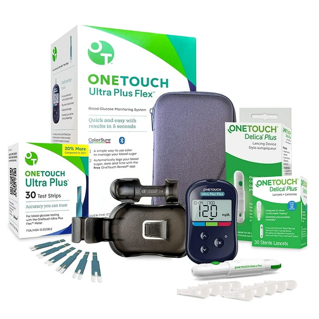 OneTouch Ultra Plus Flex Diabetes Testing/Monitoring Kit | Blood ...