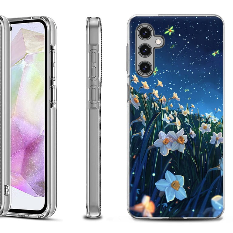 OneToughShield ® Shockproof Phone Case Compatible with Samsung Galaxy A35 5G - Daffodils Night ...