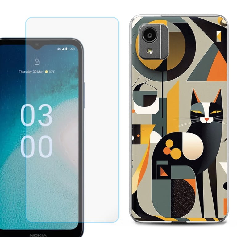 OneToughShield ® for Nokia C110 Shockproof Phone Case, with Tempered ...