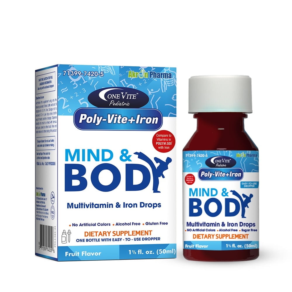 OneVite Pediatric Poly-Vite + Iron Drops - Walmart.com