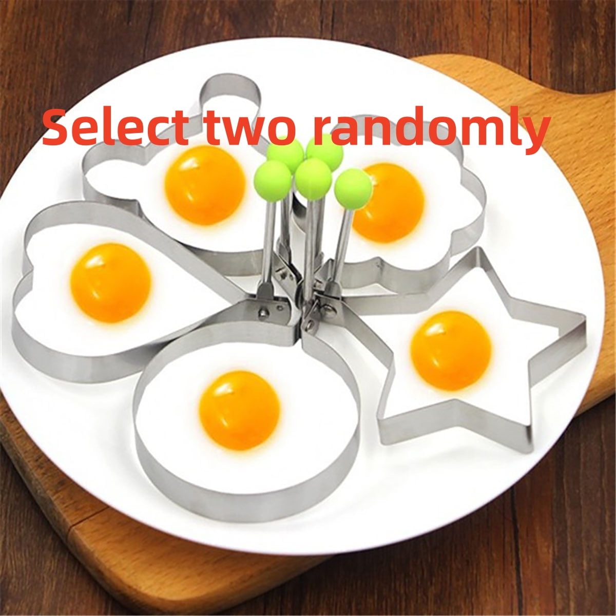 OneWhoYoung Stainless Steel Egg Ring Mold Set-5PCS Non-Stick DIY Egg ...