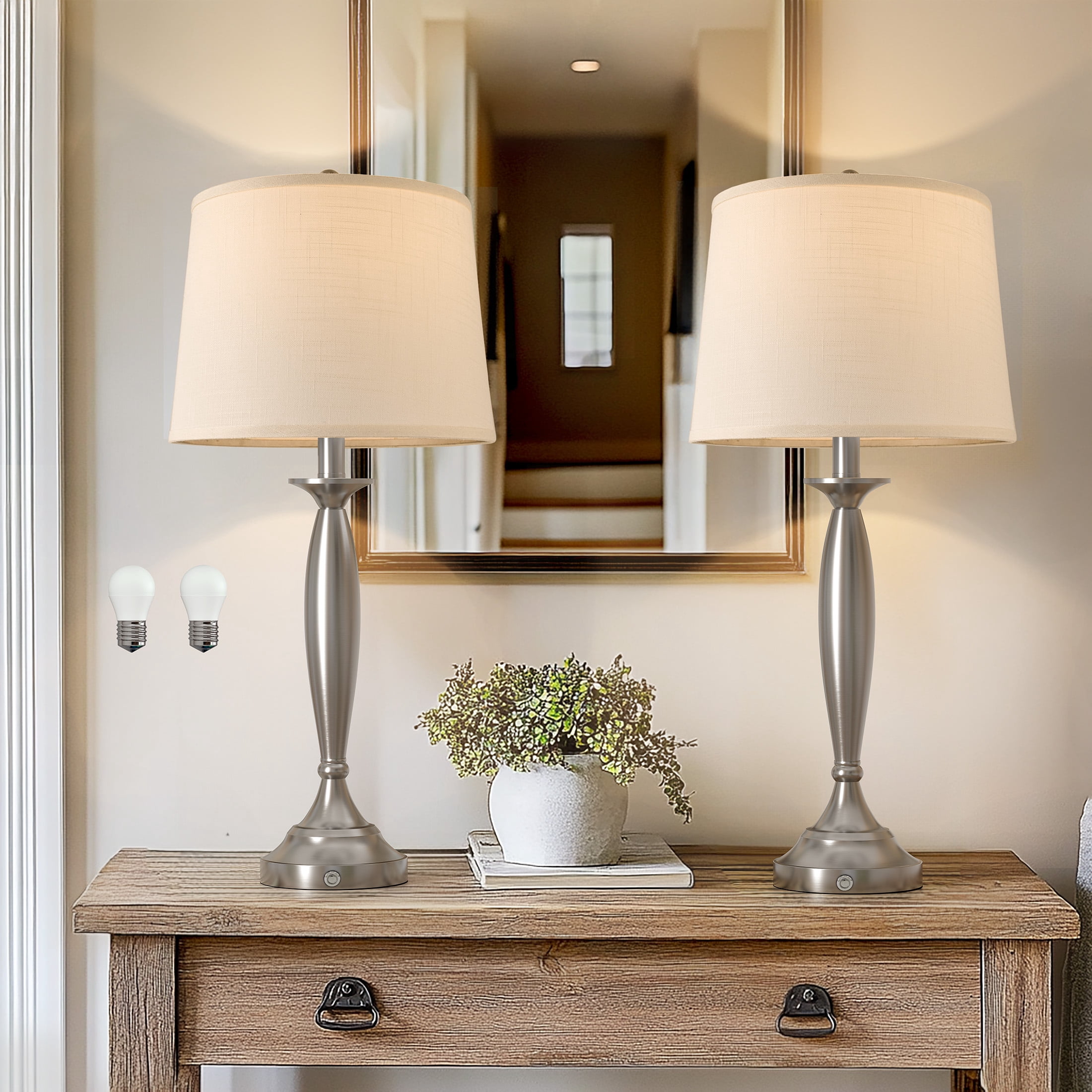 Oneach 27.75" Industry Table Lamps Set of 2 for Bedroom Living Room 3 ...