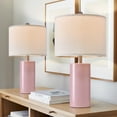 Oneach Ceramic Pink Table Lamps Set of 2 for Living Room Bedroom 22 ...