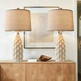 Oneach Ceramic Table Lamps Set of 2 for Living Room Bedroom 23.75 ...