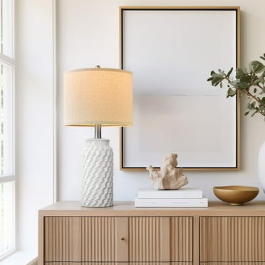 Oneach 3 Way Dimmable White Table Lamp Set of 2 with USBC+A, 19 ...