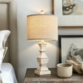 Oneach Retro White Table Lamp for Living Room Bedroom 20.5" Farmhouse ...