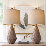 "Oneach Rustic Retro Nightstand Table Lamp Set of 2, 20.25"" Farmhouse ...