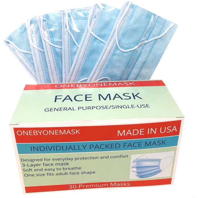 OnebyoneMask 3-Layer Individually Wrapped Packaged Premium Face Mask ...
