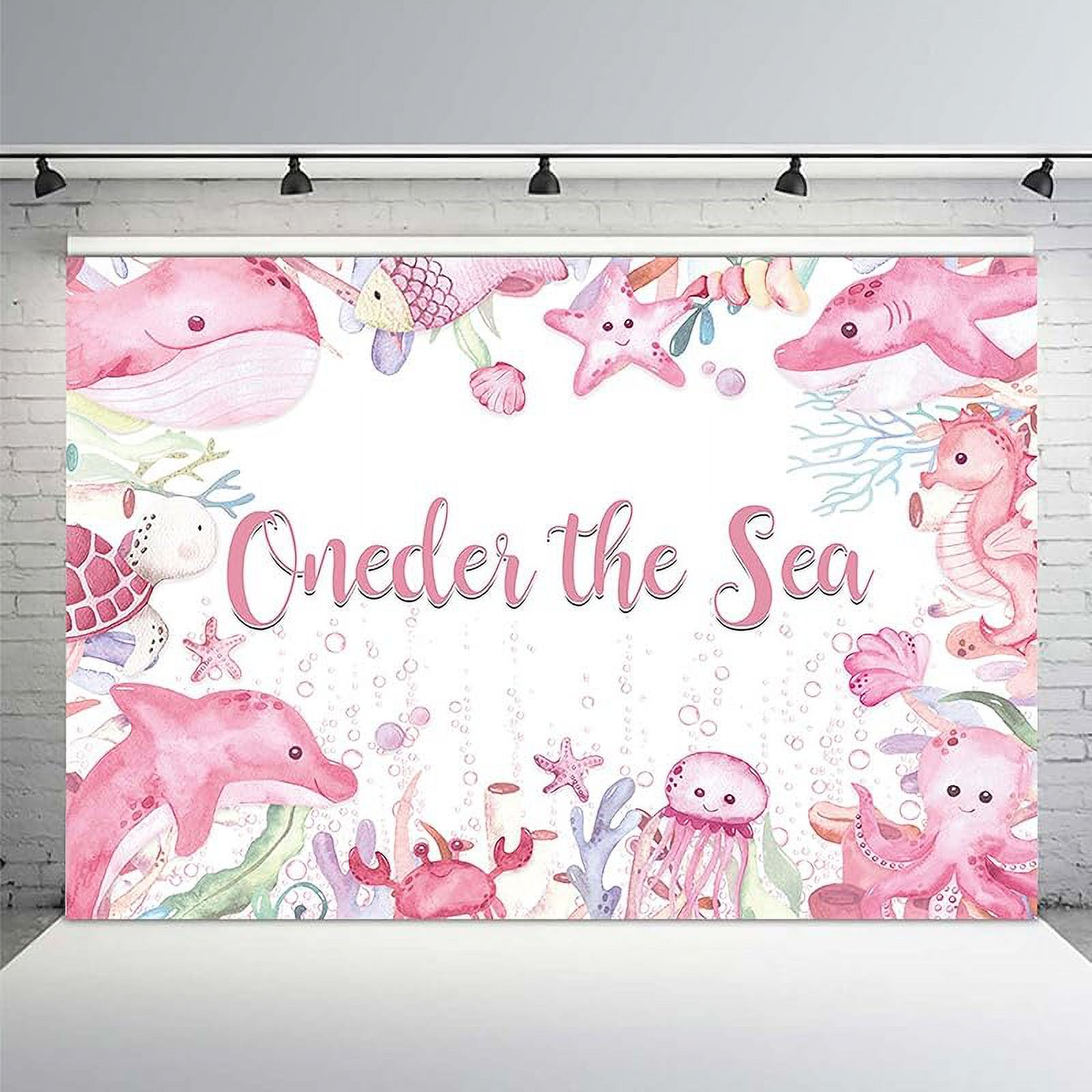 Oneder The Sea First Birthday Backdrop Under The Sea Happy Birthday ...