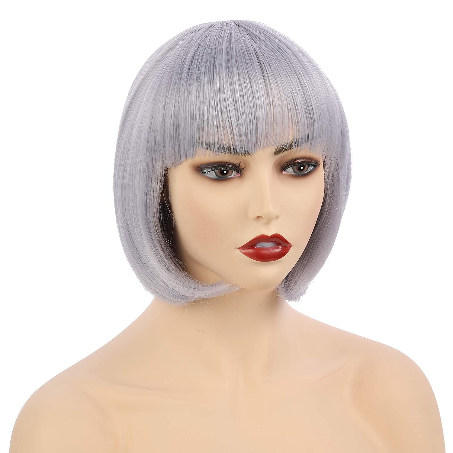 Onedor 10" Short Straight Hair Flapper Cosplay Costume Bob Wig (T4110 ...