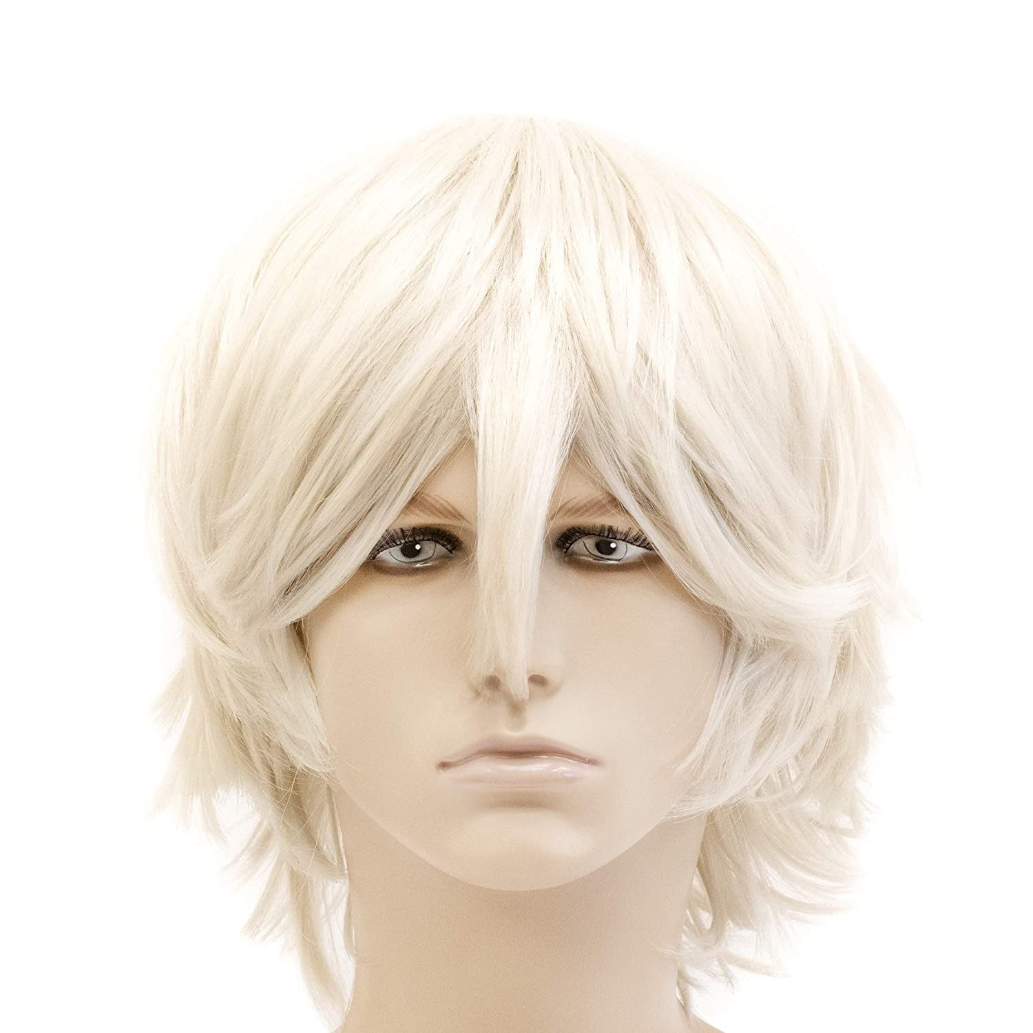 Onedor 12 Inch Short Straight Men Hair Wig Colored Cosplay Wig Heat Friendly Party Costume ...