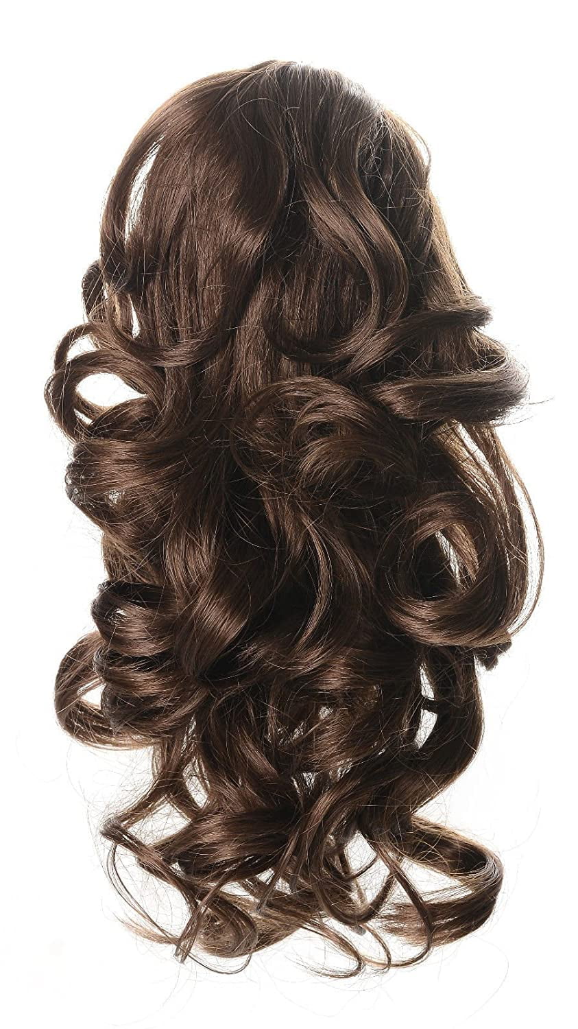 Onedor 12" Synthetic Fiber Natural Textured Curly Ponytail Clip In/On ...