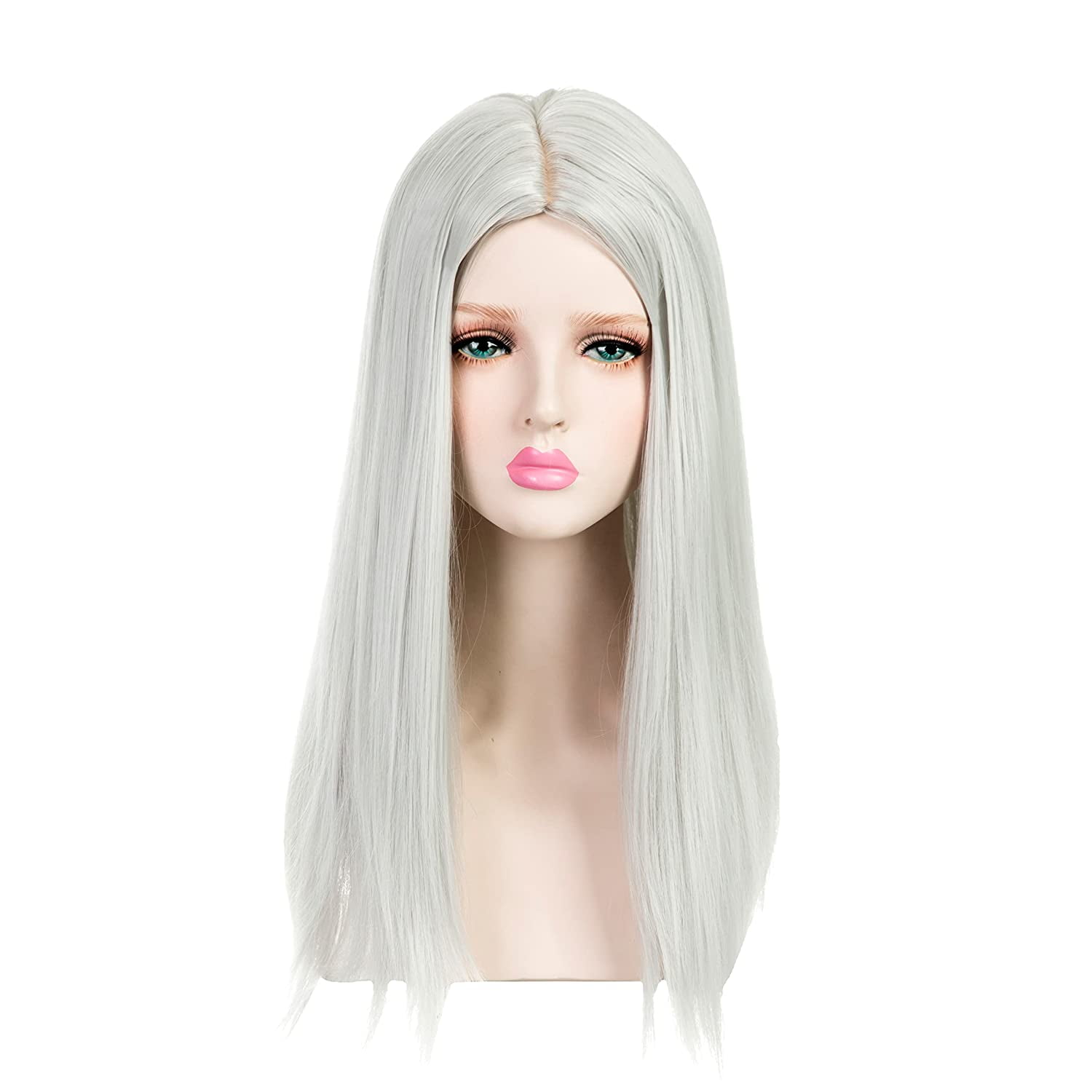 Onedor 20 Inches Natural Straight Long Synthetic Hair Women Full Head ...