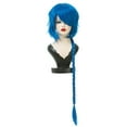 Onedor Arcane Jinx Short Cosplay Costume Wig - Long Blue Braid, Heat ...