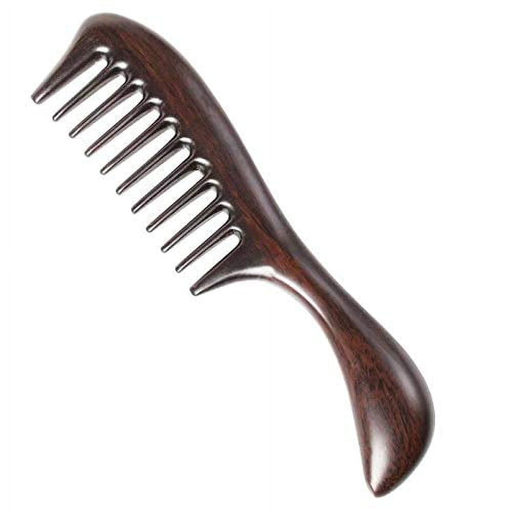Onedor Handmade 100% Natural Black Sandalwood Hair Combs - Anti-Static ...