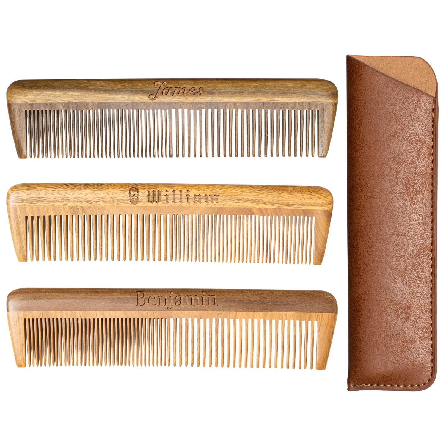 Onedor Handmade 100% Natural Green Sandalwood Fine Tooth Wooden Comb ...