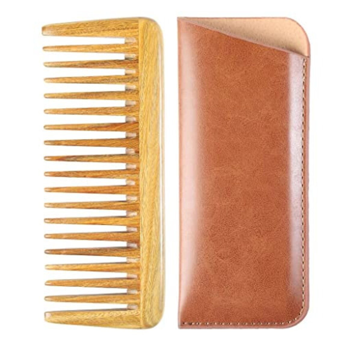 Onedor Handmade 100% Natural Green Sandalwood Hair Combs - Anti-Static ...