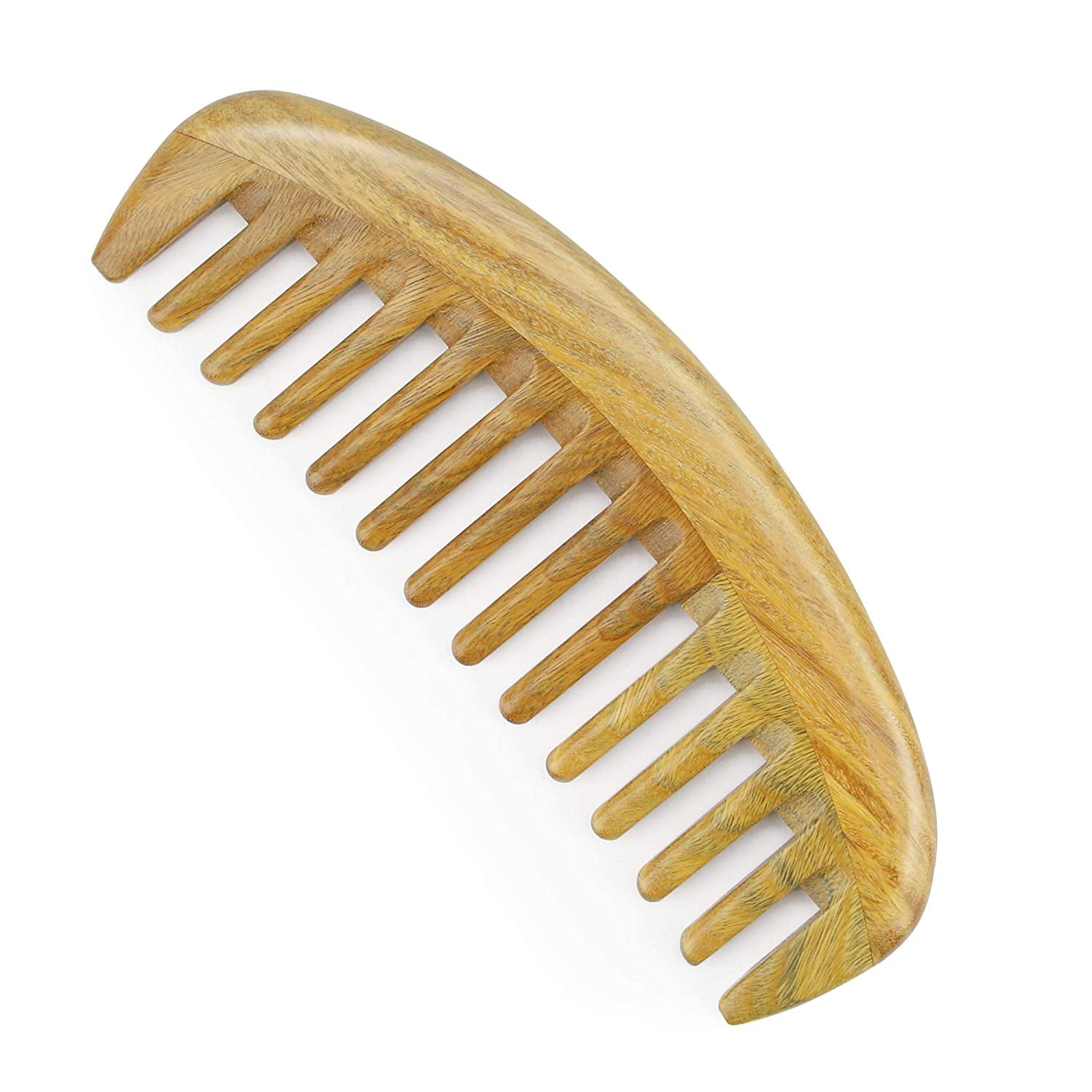 Onedor Handmade 100% Natural Green Sandalwood Hair Combs - Anti-Static ...