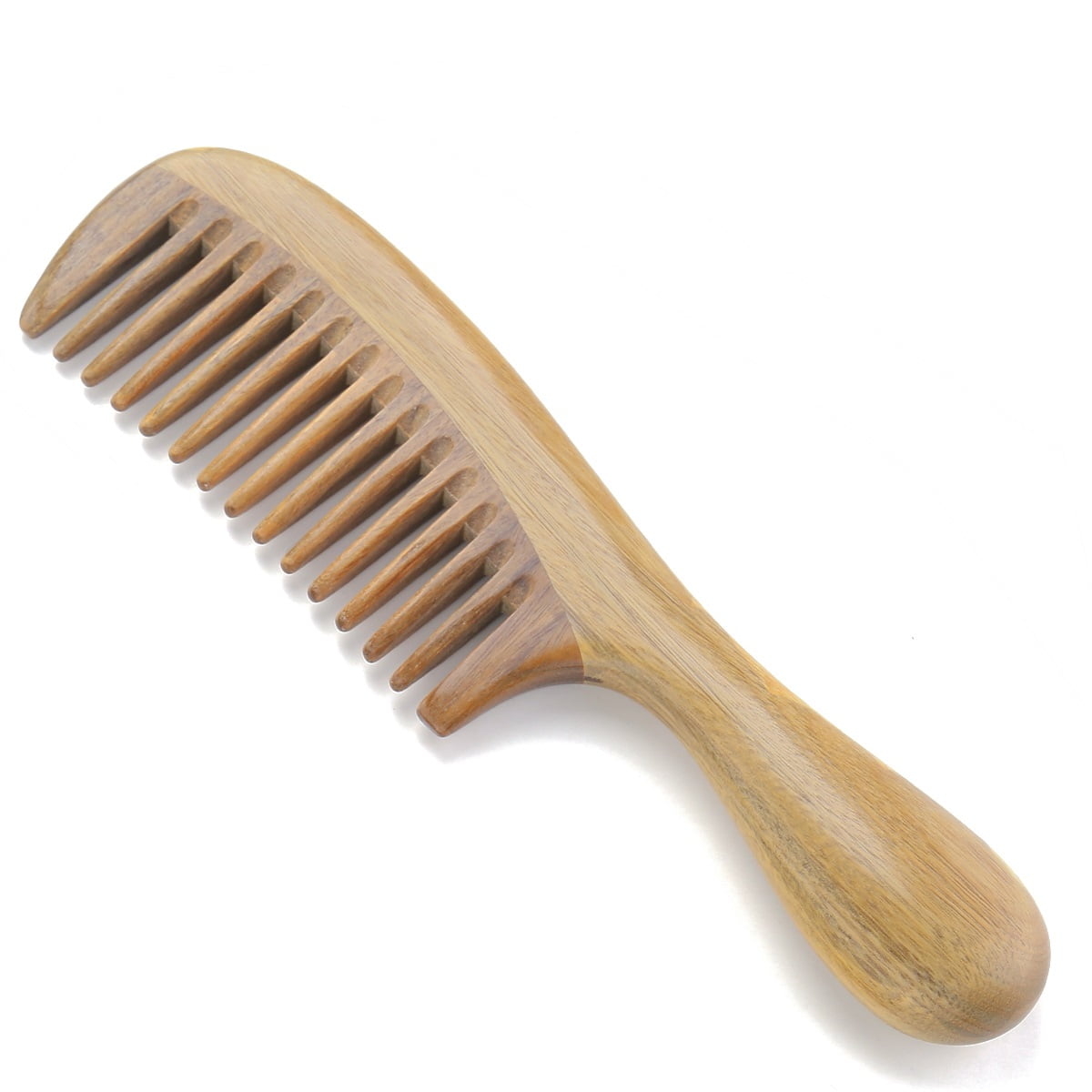 Onedor Handmade Green Sandalwood Hair Comb - 100% Natural, Anti-Static ...
