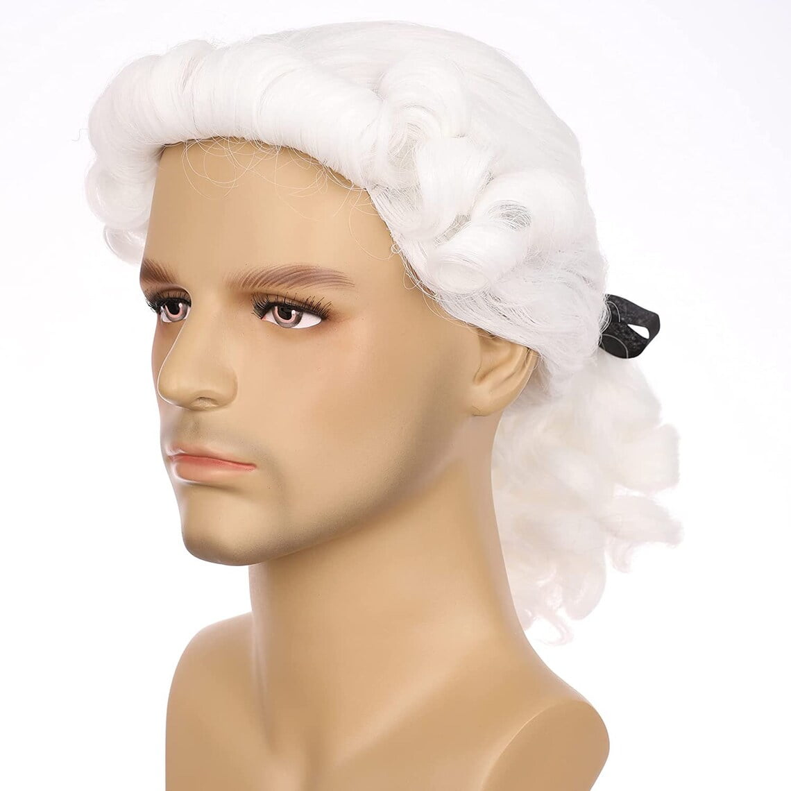 Onedor Men's Long Curly Colonial Judge Cosplay Wigs (Adult Size ...