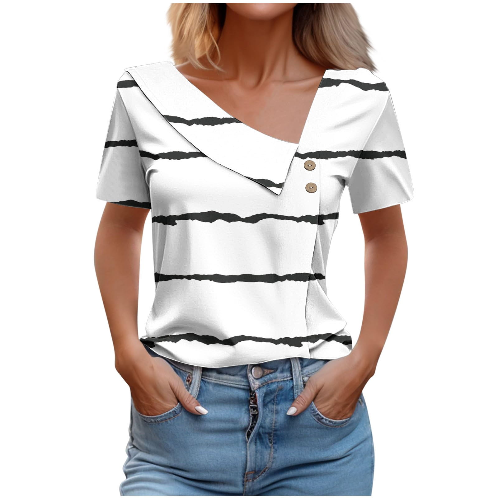 Petite Work Blouses for Women Office Professional Tshirts Shirts ...