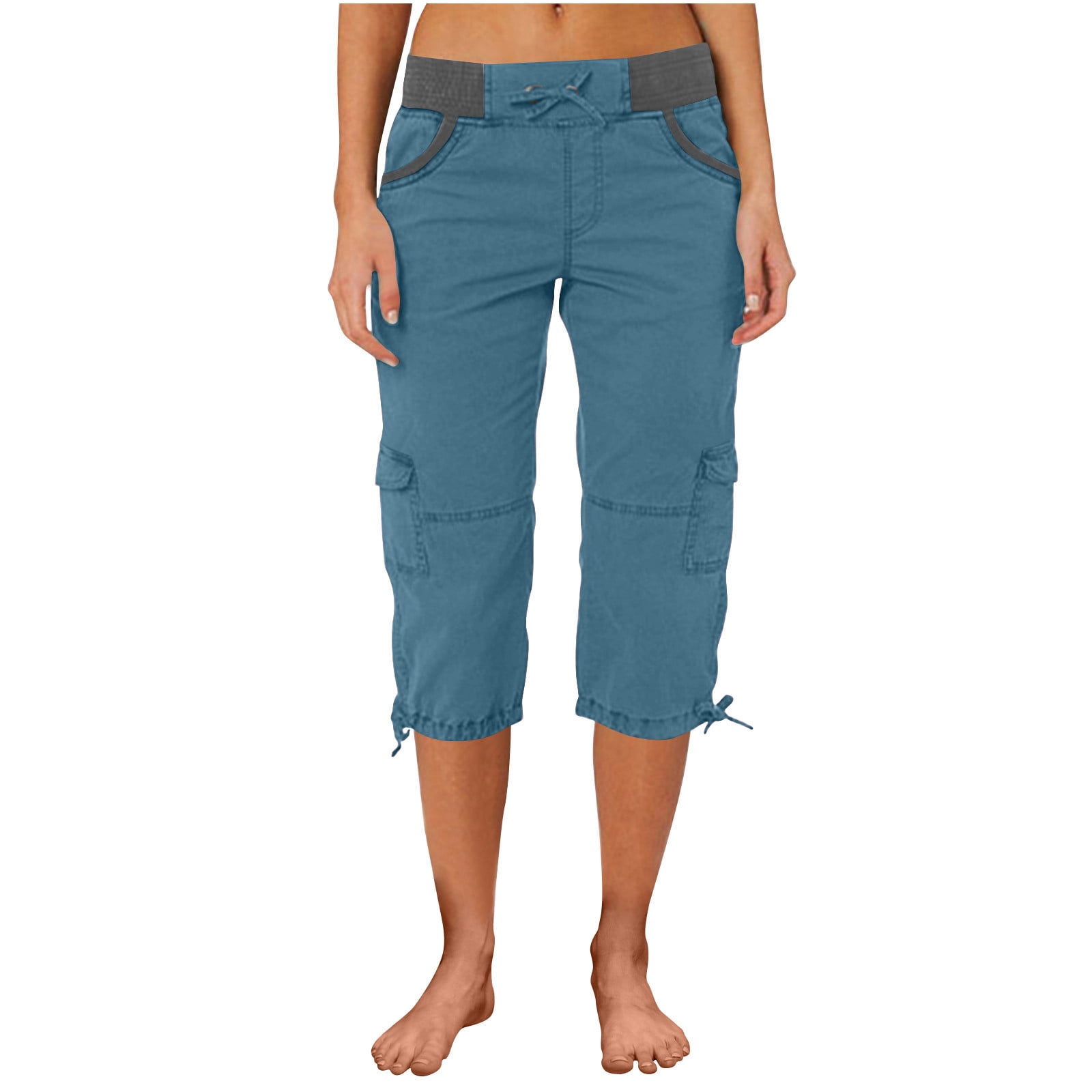 Onegirl Summer Pants Pull On Dress Women's Petite Xs Work Capris ...