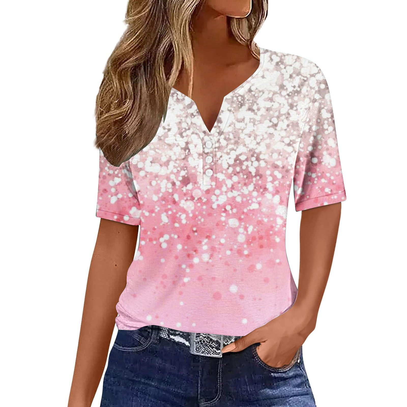 Onegirl Women Casual Tops Summer Womens Blouses Dressy Casual Plus Size ...