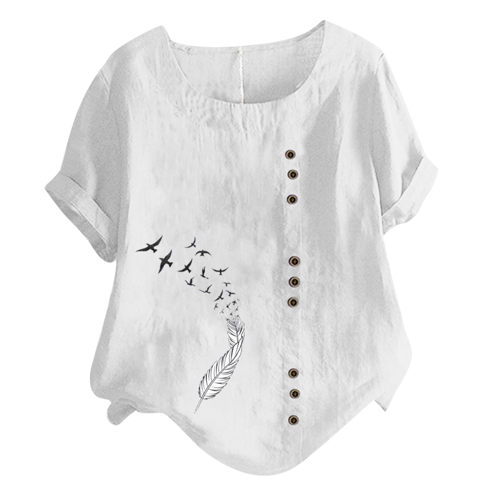 Onegirl Womens Tops Dressy Casual V Neck Short Sleeve Ladies Tops And
