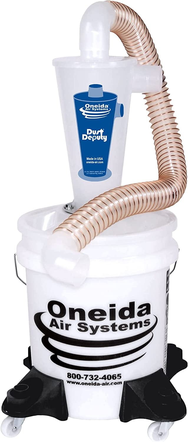 Oneida Dust Deputy Deluxe Separator Kit, 5-Gal Bucket, Caster Mounts ...