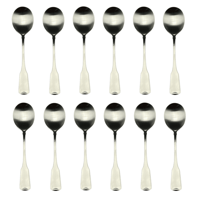 Oneida American Colonial 18/8 Stainless Large Round Gumbo Spoon (Set of ...