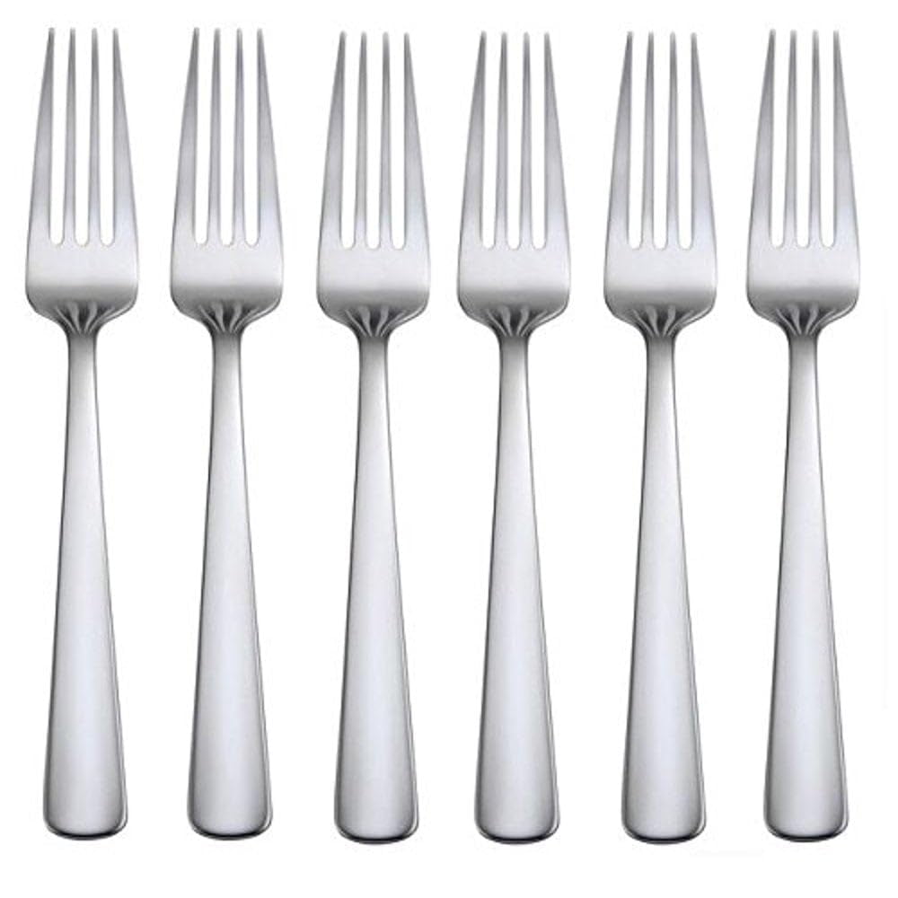 Oneida Aptitude Everyday Flatware Salad Forks, Set of 6, 18/0 Stainless Steel, Silverware Set ...