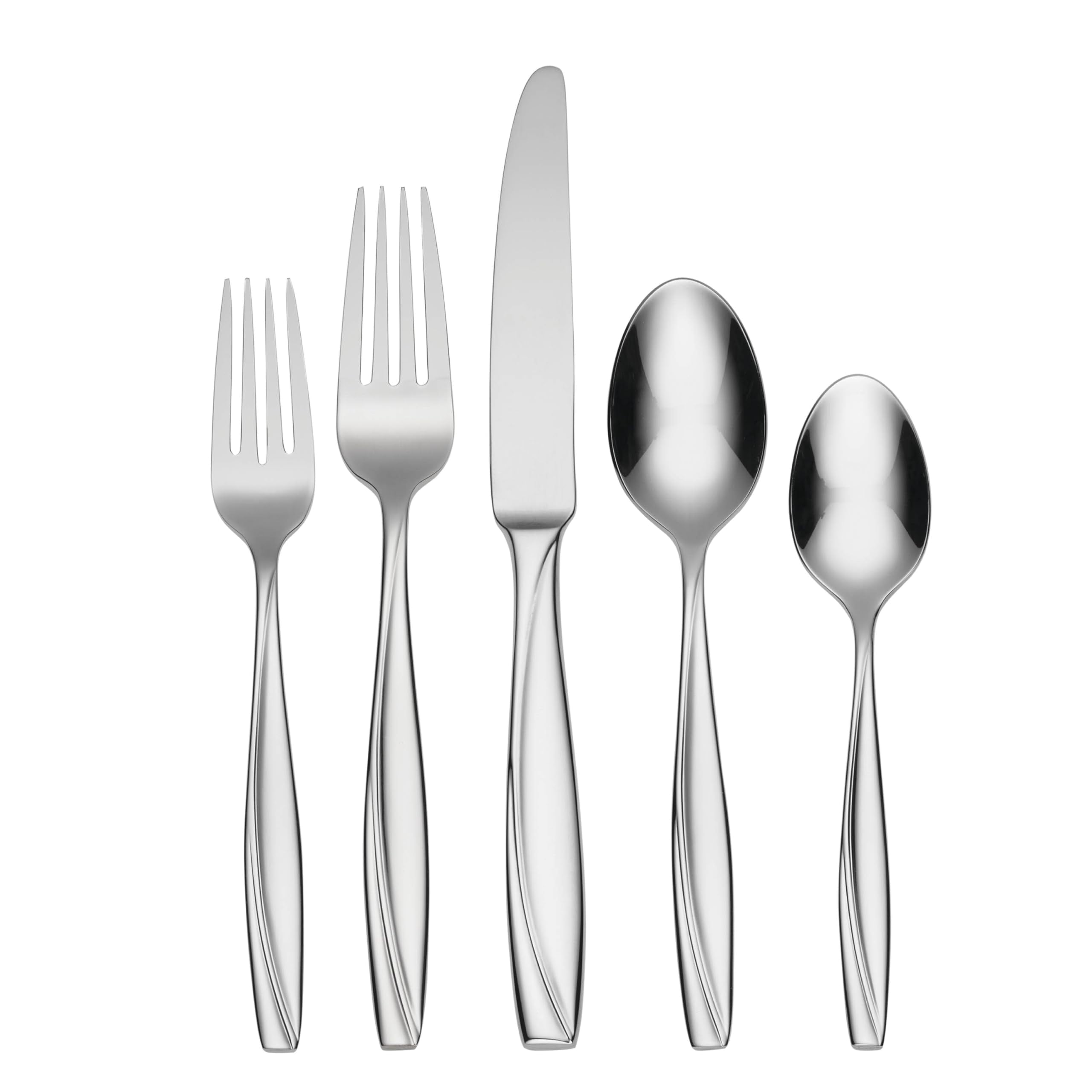 Oneida Camlynn Mirror 45 Piece Casual Flatware Set, 18/0 Stainless ...