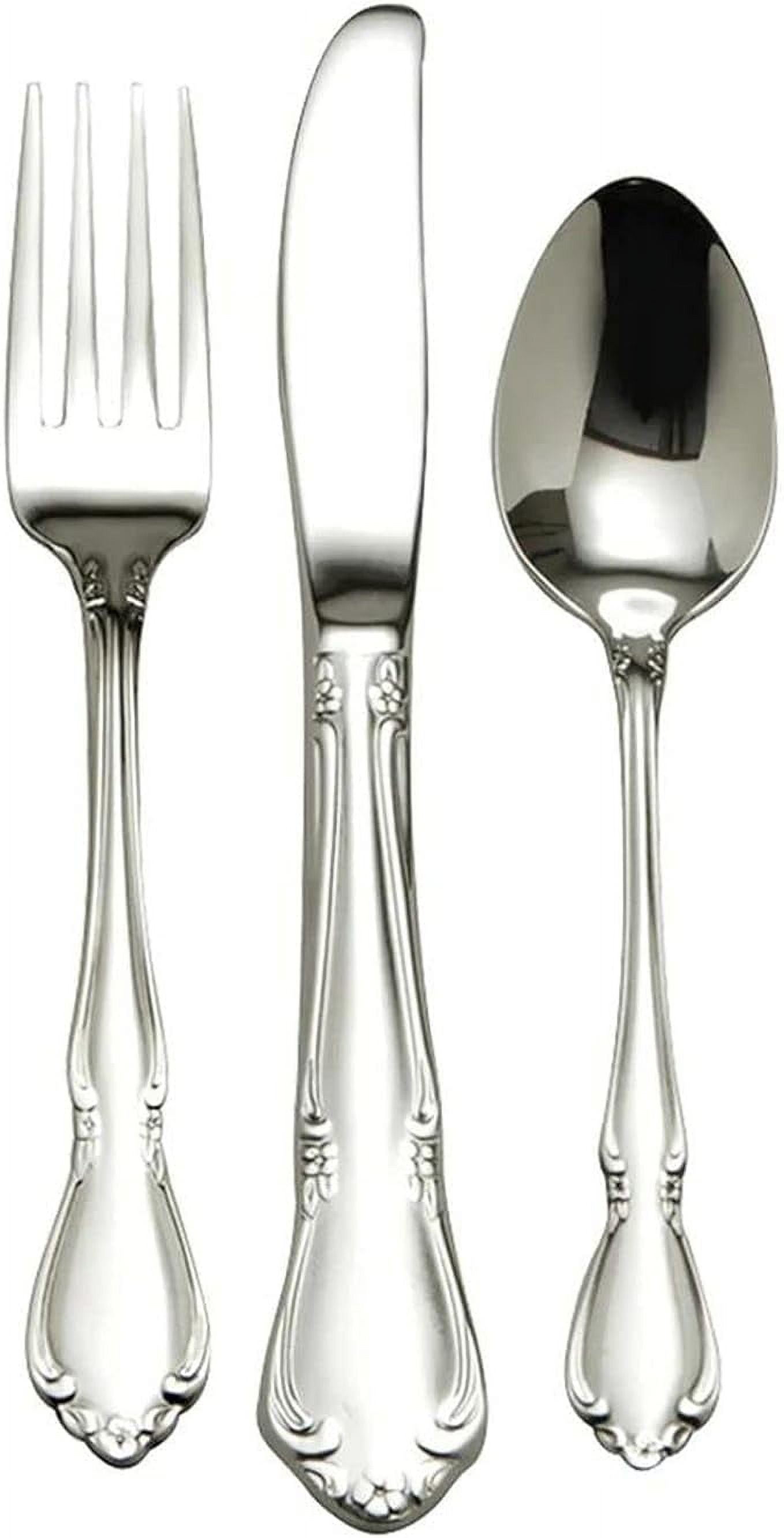 Oneida Chateau 3 Piece Child Flatware Set 18/8 Stainless Steel, Silver ...