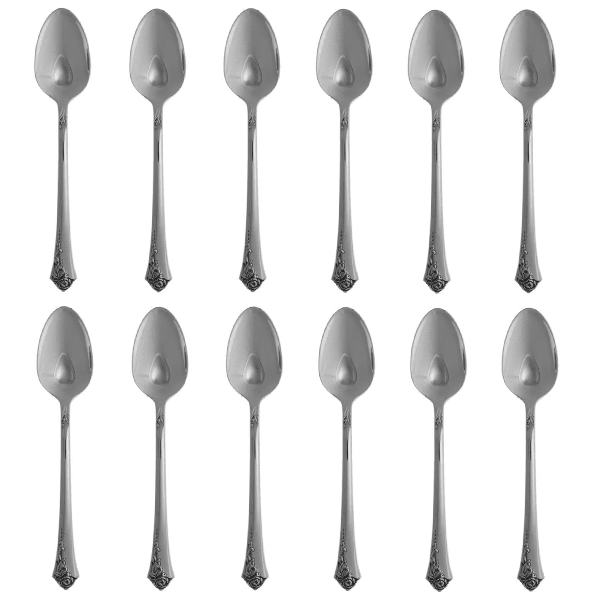 Oneida Damask Rose 18/8 Stainless Steel Teaspoon (Set of Twelve ...