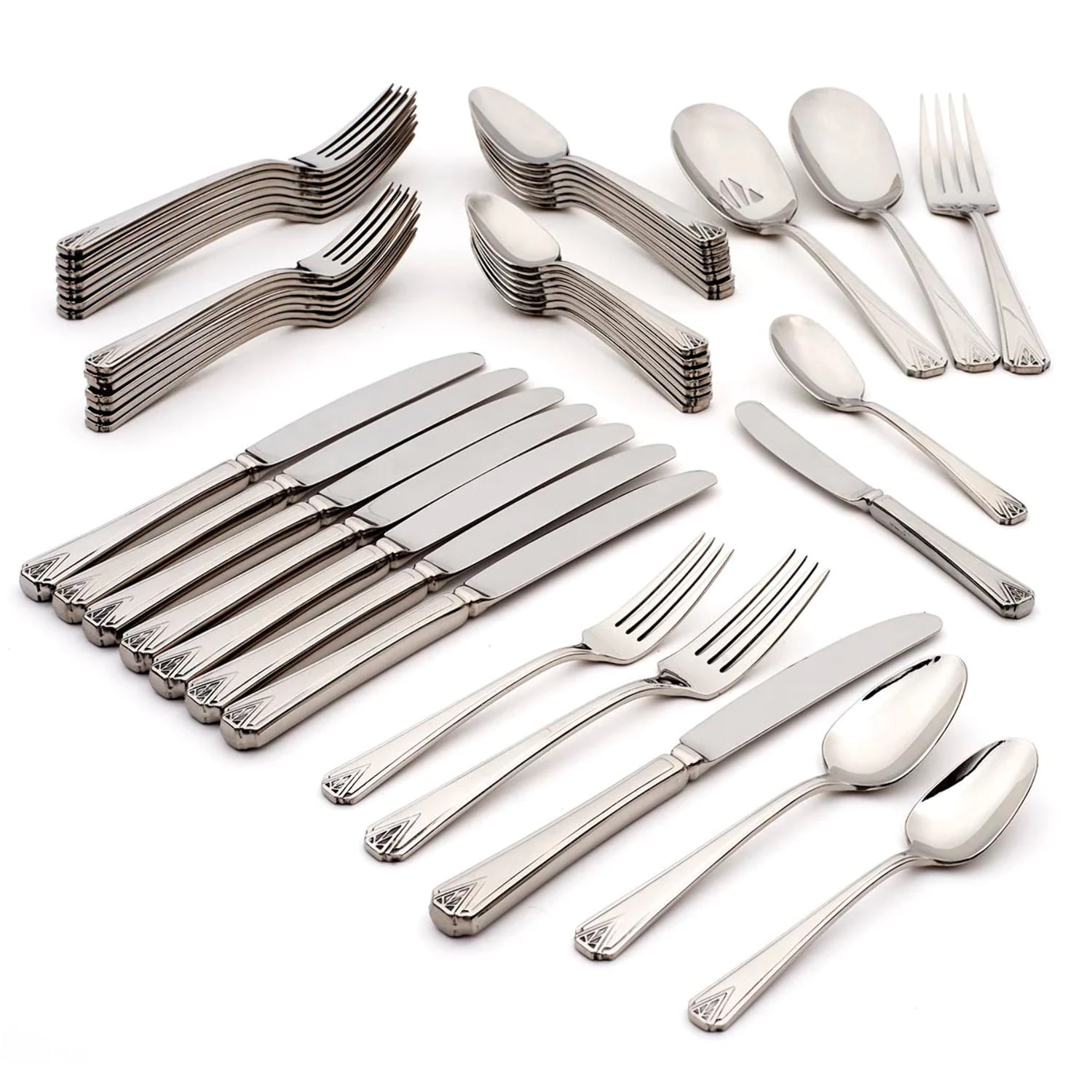 Oneida Deauville 1929 45-Piece Fine Flatware Set, Service for 8, Dishwasher Safe - Walmart.com